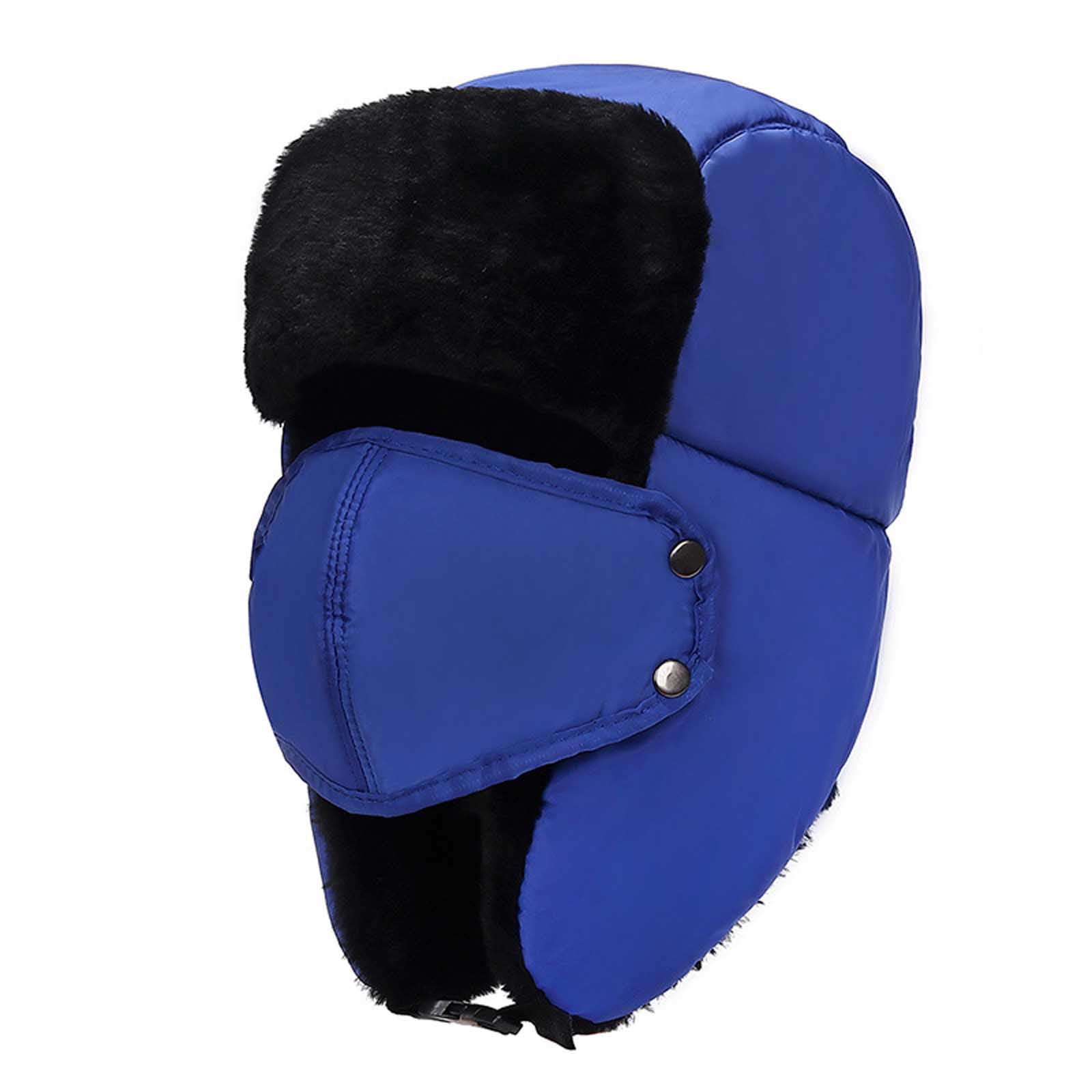 Winter Trapper Hat for Men Women Faux Fur Hunting Hat Windproof Ski ...