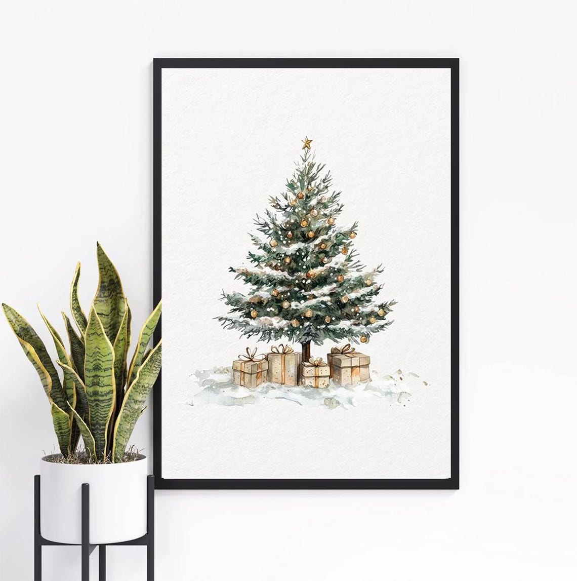 Winter Tree Wall Art Poster, Minimalist Art Prints, Elegant Picture ...