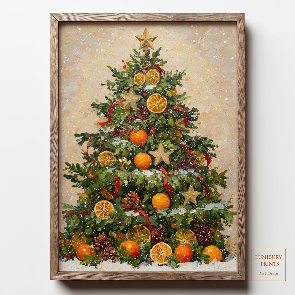 Winter Tree Wall Art, Snowy Tree Print, Rustic Winter Decor, Vintage ...