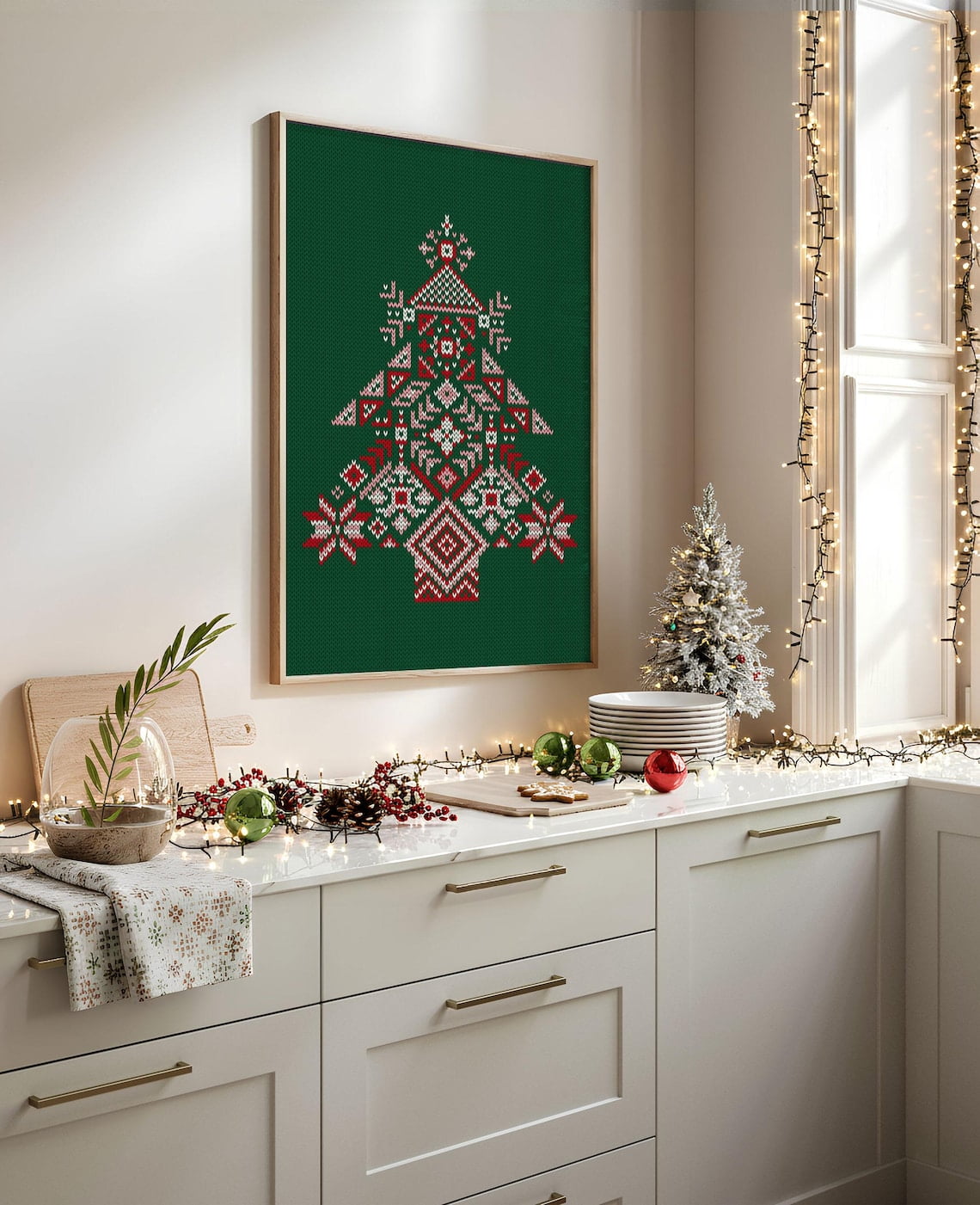 Winter Tree Wall Art, Winter Decor, Decorations, Kitschmas Wall Art ...
