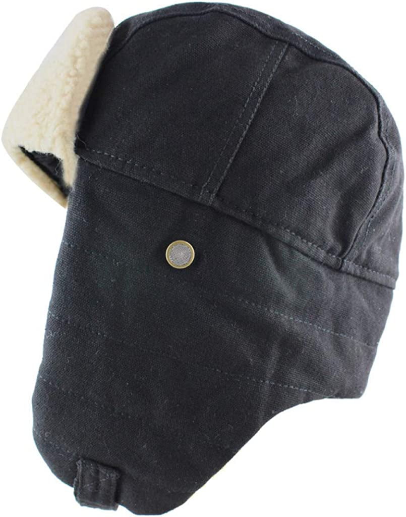 Winter Unisex Bomber Hats Earflap Faux Fur Hat Goggles Trapper Pilot ...