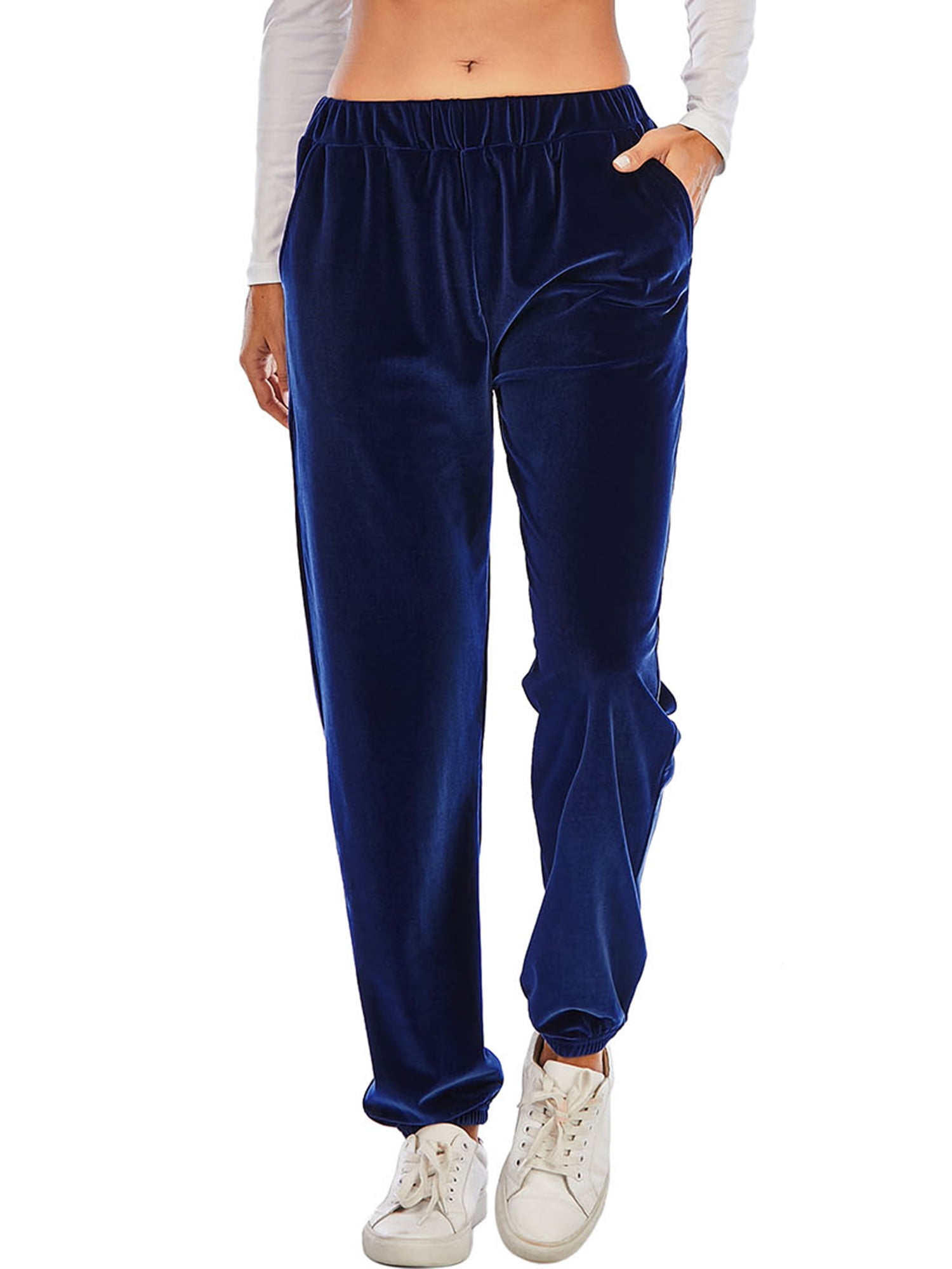 Winter Velour Sweatpants Sweatsuits Joggers Yoga Pants Solid Velour ...