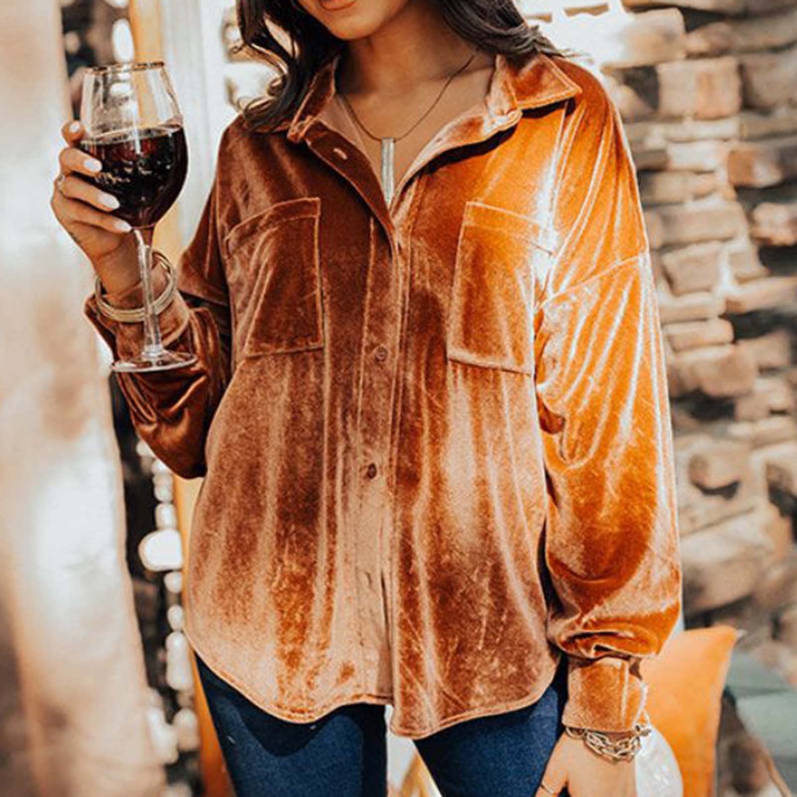 Winter Velvet Blazers for Women Suit Jackets Dressy 3/4 Sleeve Blazer ...