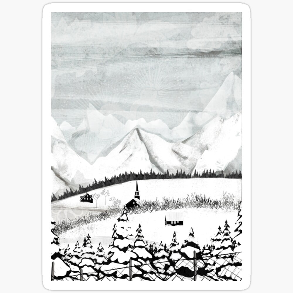 Winter Village Sticker Phone Decal Water Bottle Stickers Car Decals ...
