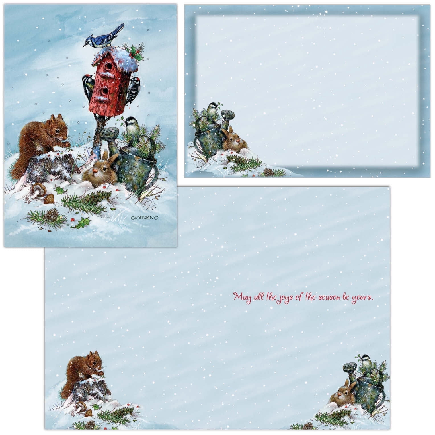 Winter Visitors- 26 Boxed Christmas Cards and Envelopes - Walmart.com