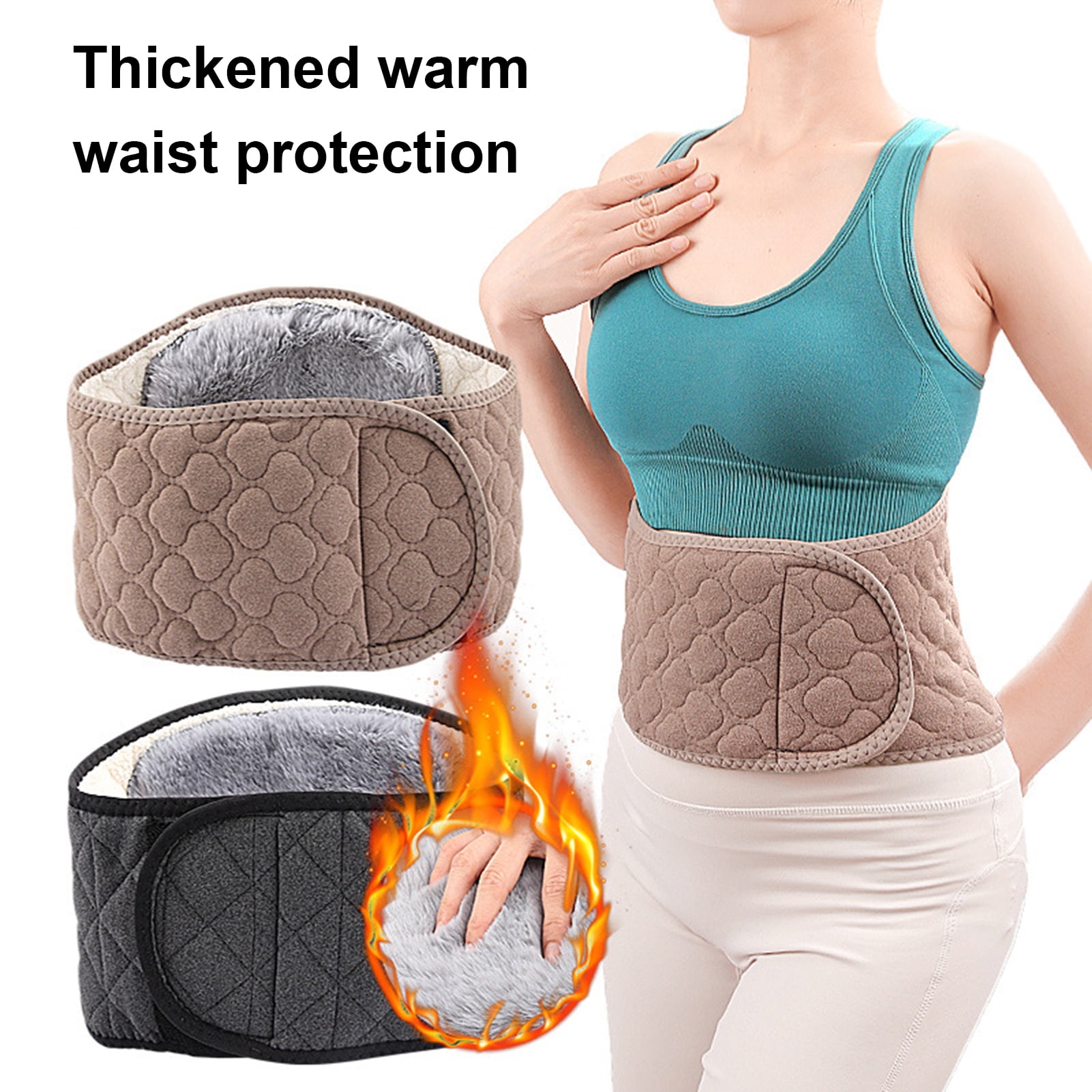 Winter Waist Warmer Adjustable 3 Layers Thick Cold Weather Men Women ...