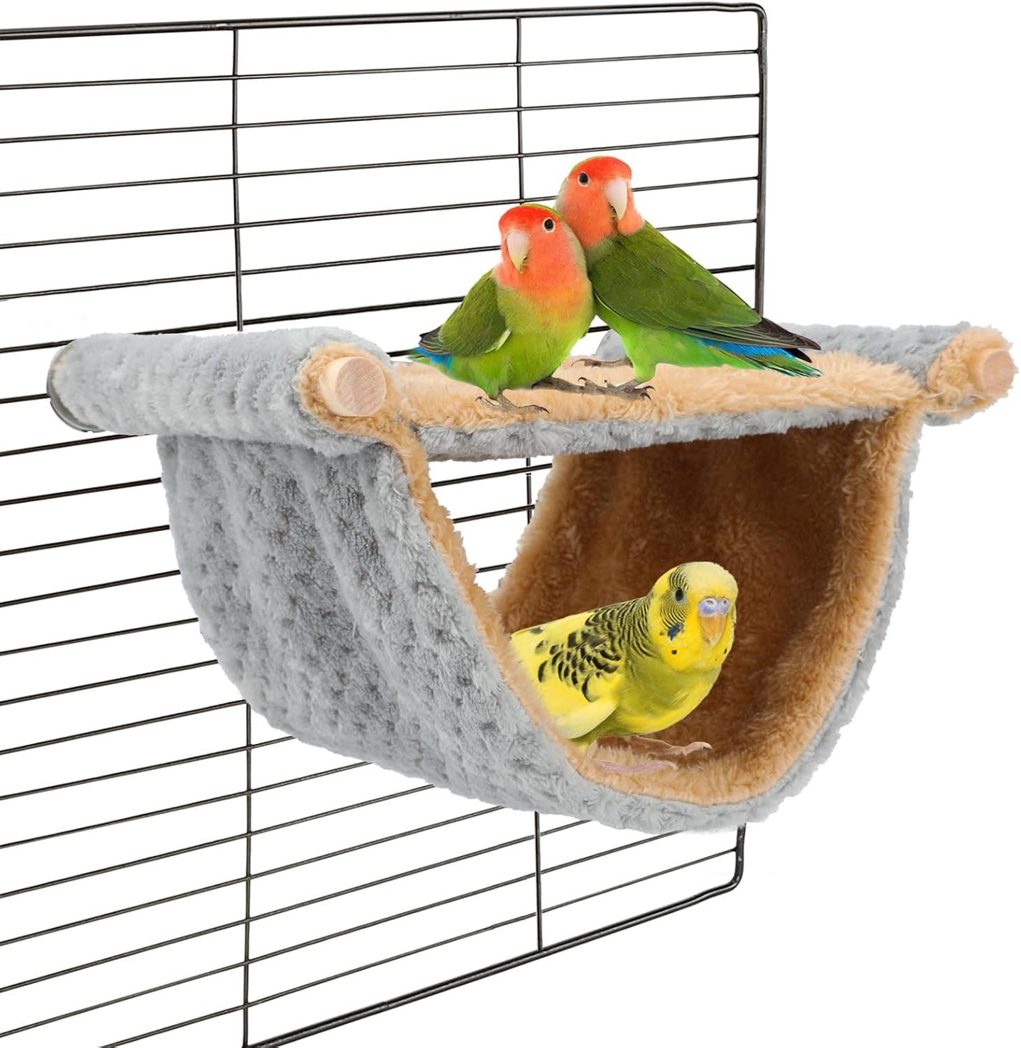 Winter Warm Bird Nest Bed Hanging Hammock Snuggle Hut Parrot House Tent Toy Bird Cage Perch for ...