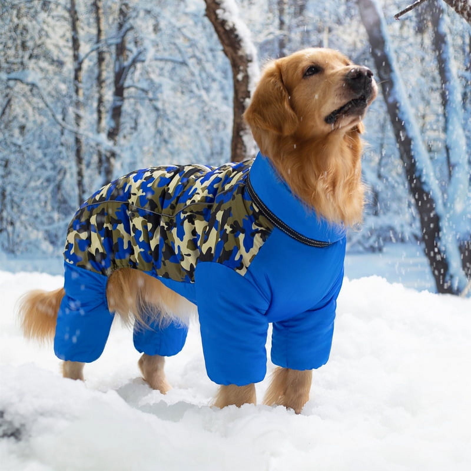 Winter Warm Dog Jacket for Large Dogs Waterproof Big Dog Jumpsuit ...