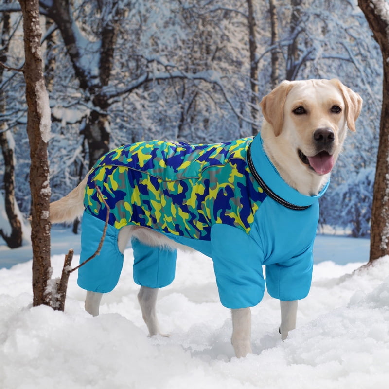 Winter Warm Dog Jacket for Large Dogs Waterproof Big Dog Jumpsuit ...