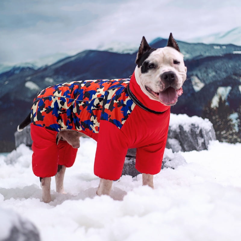 Winter Warm Dog Jacket for Large Dogs Waterproof Big Dog Jumpsuit ...