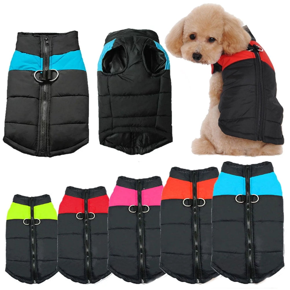 Winter Warm Dog Jackets Pet Vest Coats Waterproof Windproof Padded Cold ...