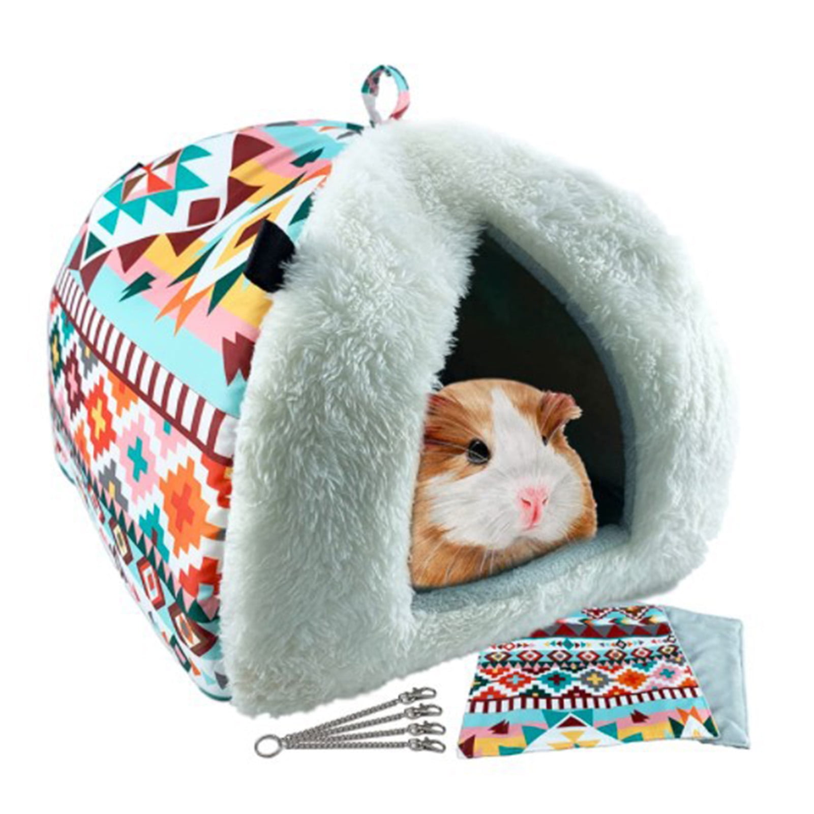 Winter Warm Dwarf Hamster Bed - Cute Small Pet House Warm Hanging Cage ...