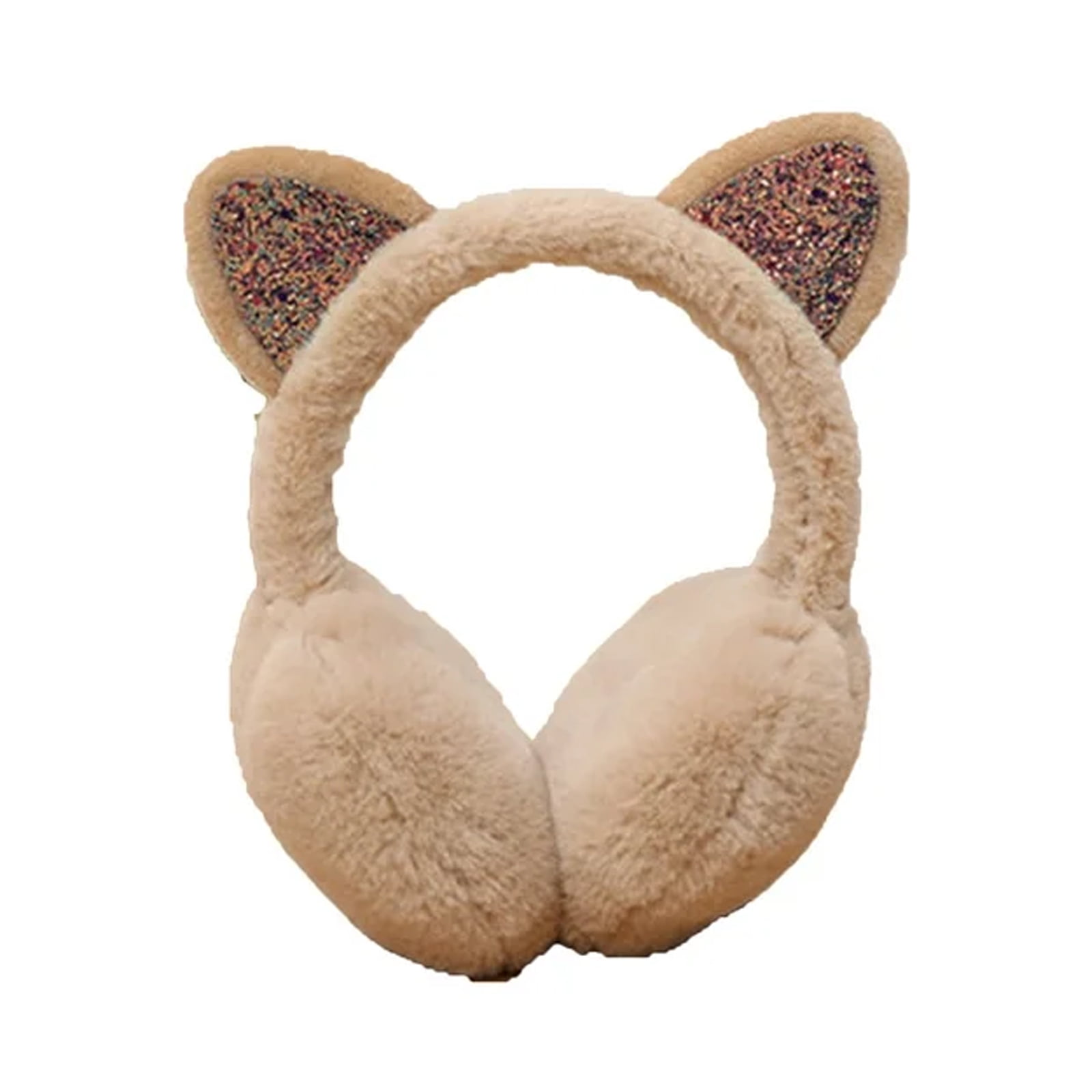 Winter Warm Fluffy Earmuffs Cute Cat Ear Muffs for Girls Women Headband ...