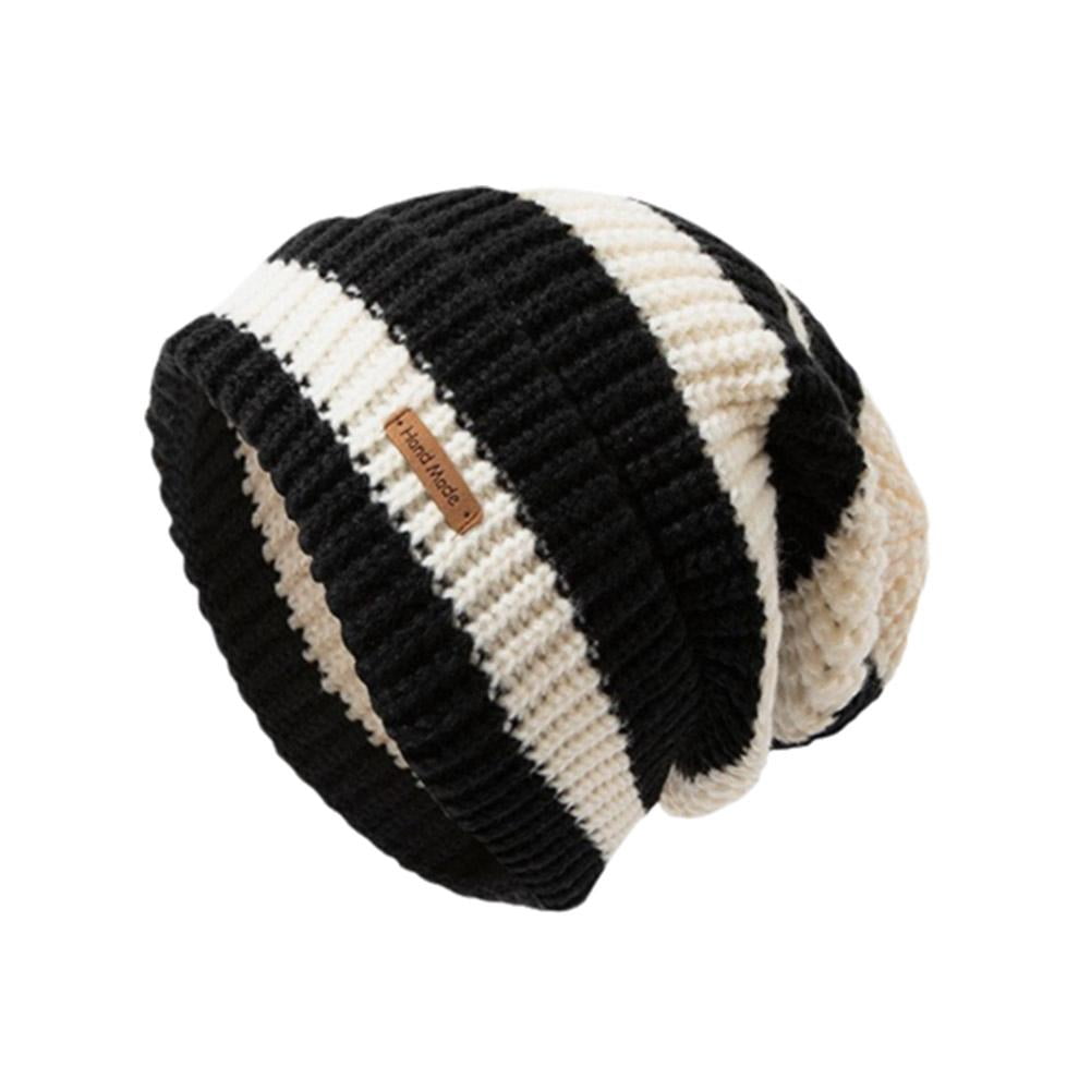 Winter Warm Hats For Women Stacking Knitted Bonnet Caps Soft Woolly ...