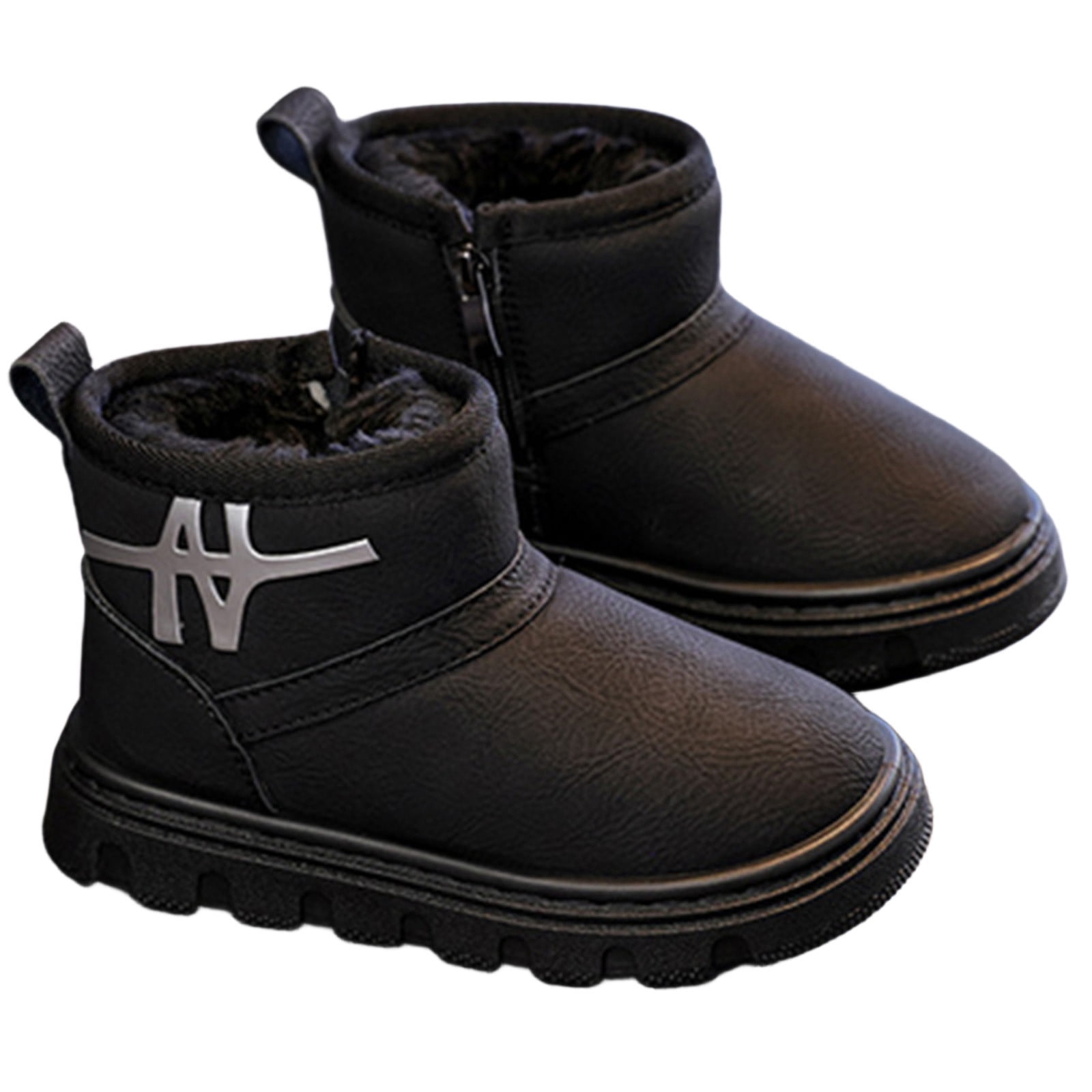 Winter Warm Lined Boots Big Girls Teens Cozy Sole Ankle Booties With ...