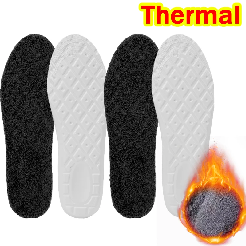 Winter Warm Self Heated Insole Unisex Thermal Thicken Plush Sports Shoe ...