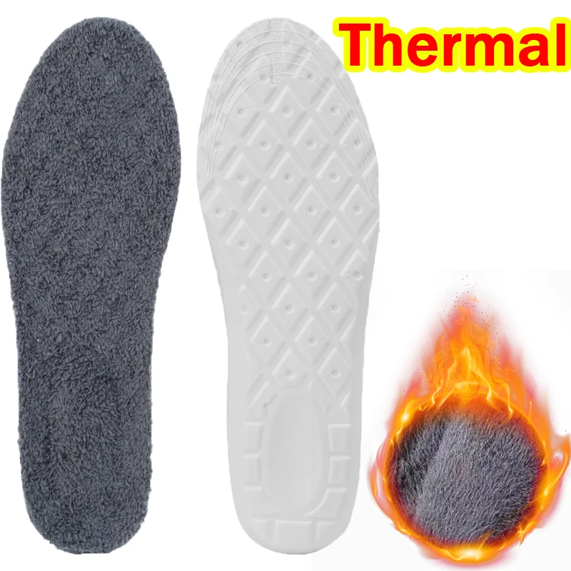 Winter Warm Self Heated Insole Unisex Thermal Thicken Plush Sports Shoe ...