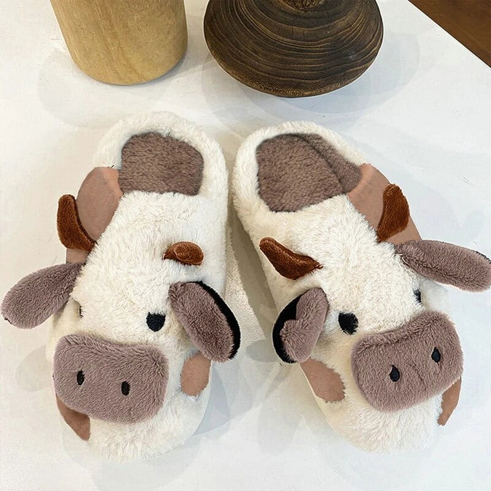 Winter Warm Slippers Indoor Animal Fluffy Plush Home Slippers Women Men ...