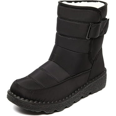 Snow Boots for Women, Warm Boots Waterproof Short Winter Boots Side ...