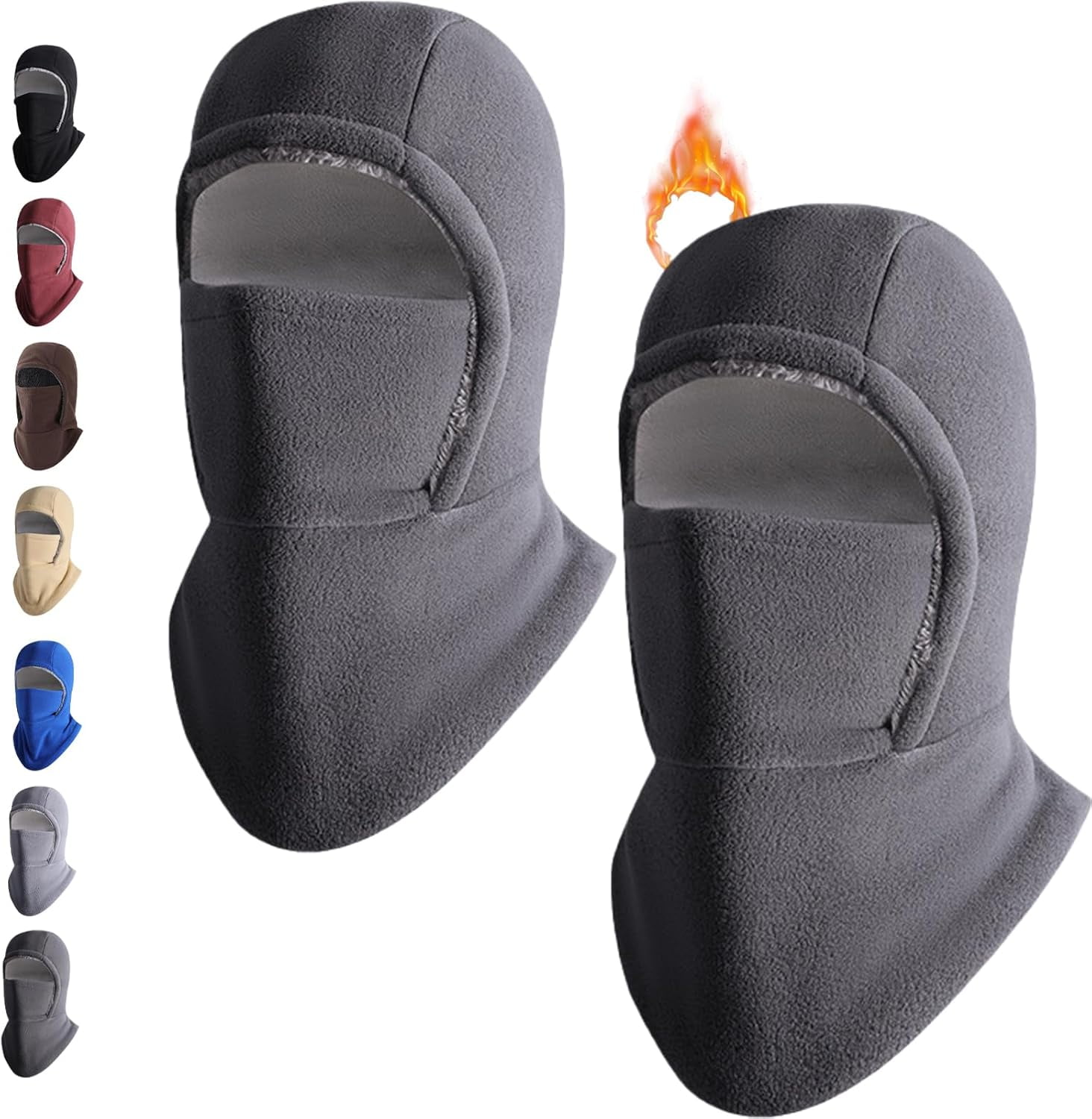 Winter Warmth 2-in-1 Hat Face Mask, Heated Face Mask For Winter ...