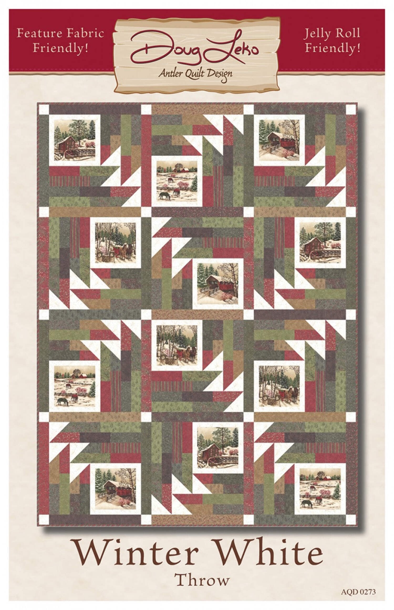 Winter White Quilt Pattern by Doug Leko Antler Quilt Design - Walmart.com