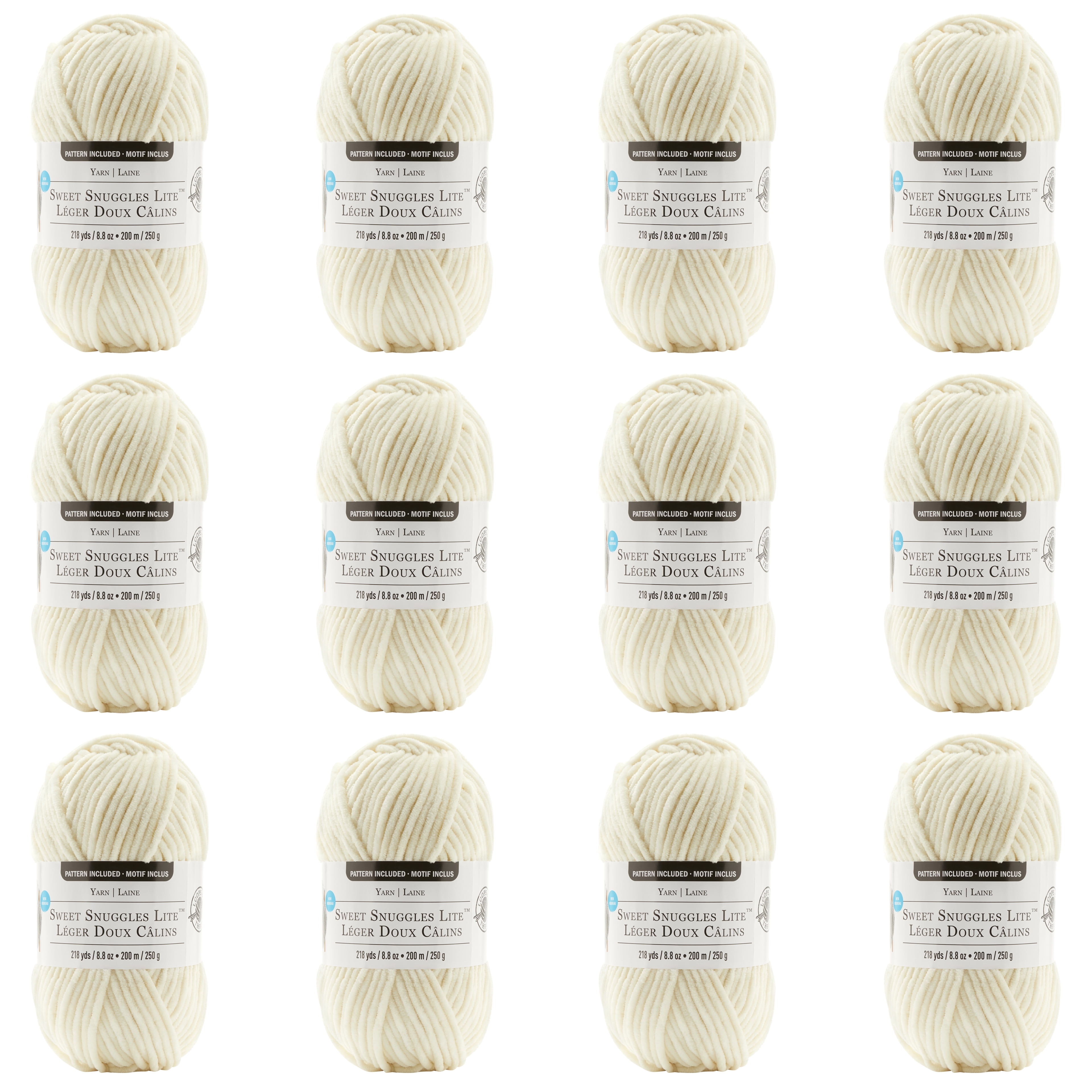 Loops & Threads Winter White Sweet Snuggles Lite Yarn - Super Bulky ...
