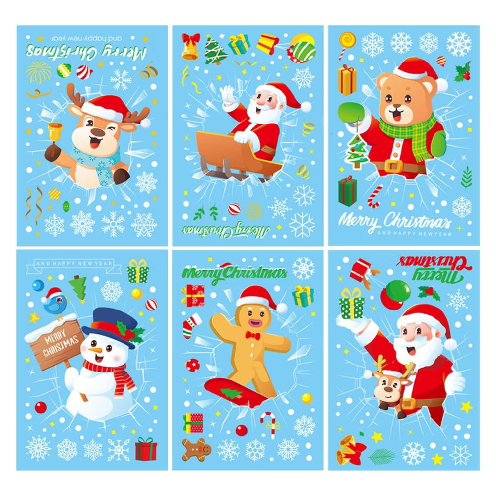 Winter Window Clings | Snowman Window Decals | Self Adhesive Static ...