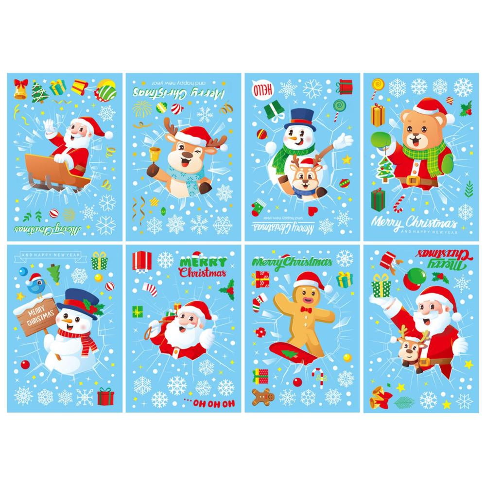 Winter Window Clings | Snowman Window Decals | Self Adhesive Static ...