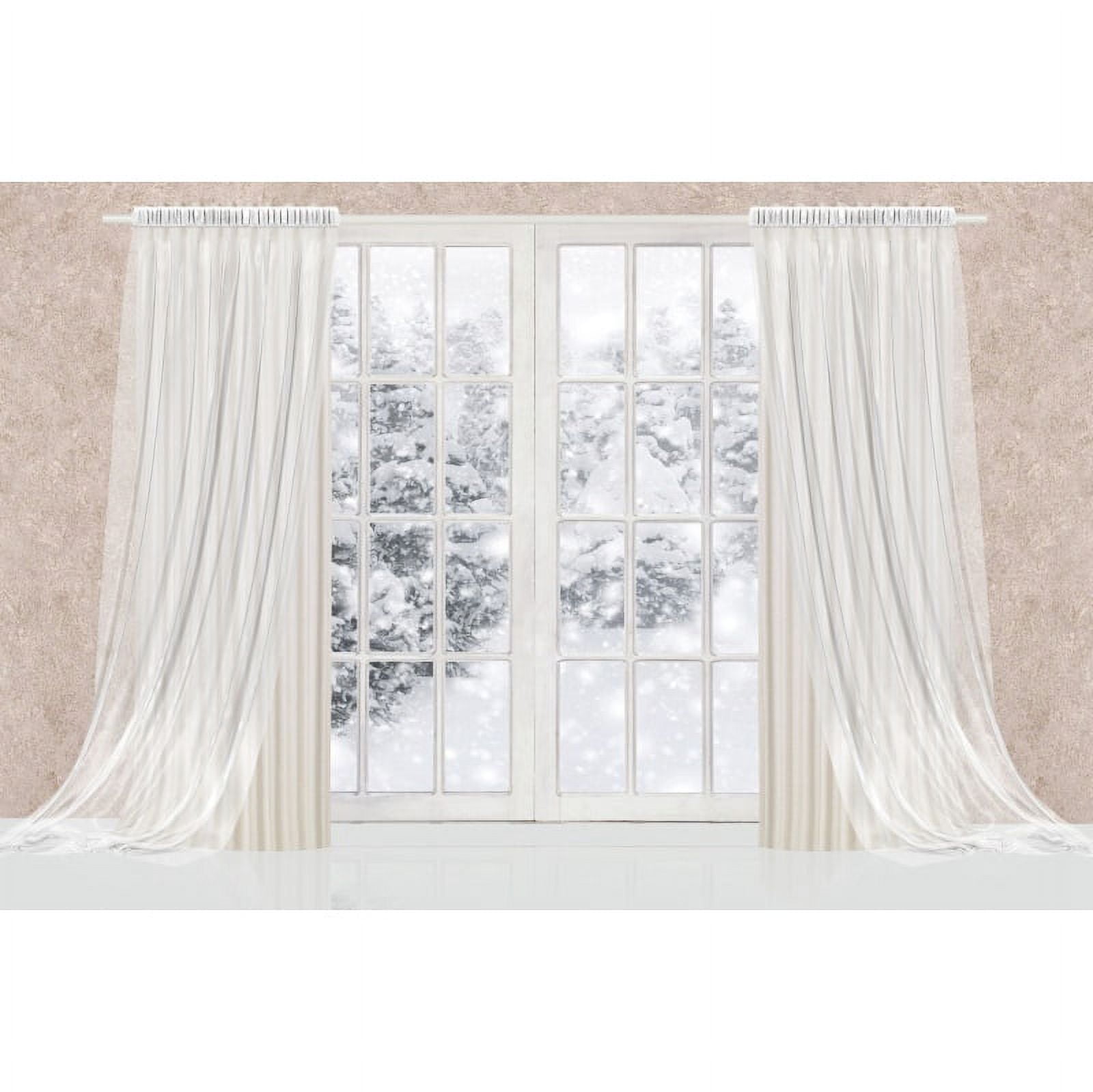 Winter Window Sill Snow Sce Christmas Photo Backdrop Winter Forest Baby ...