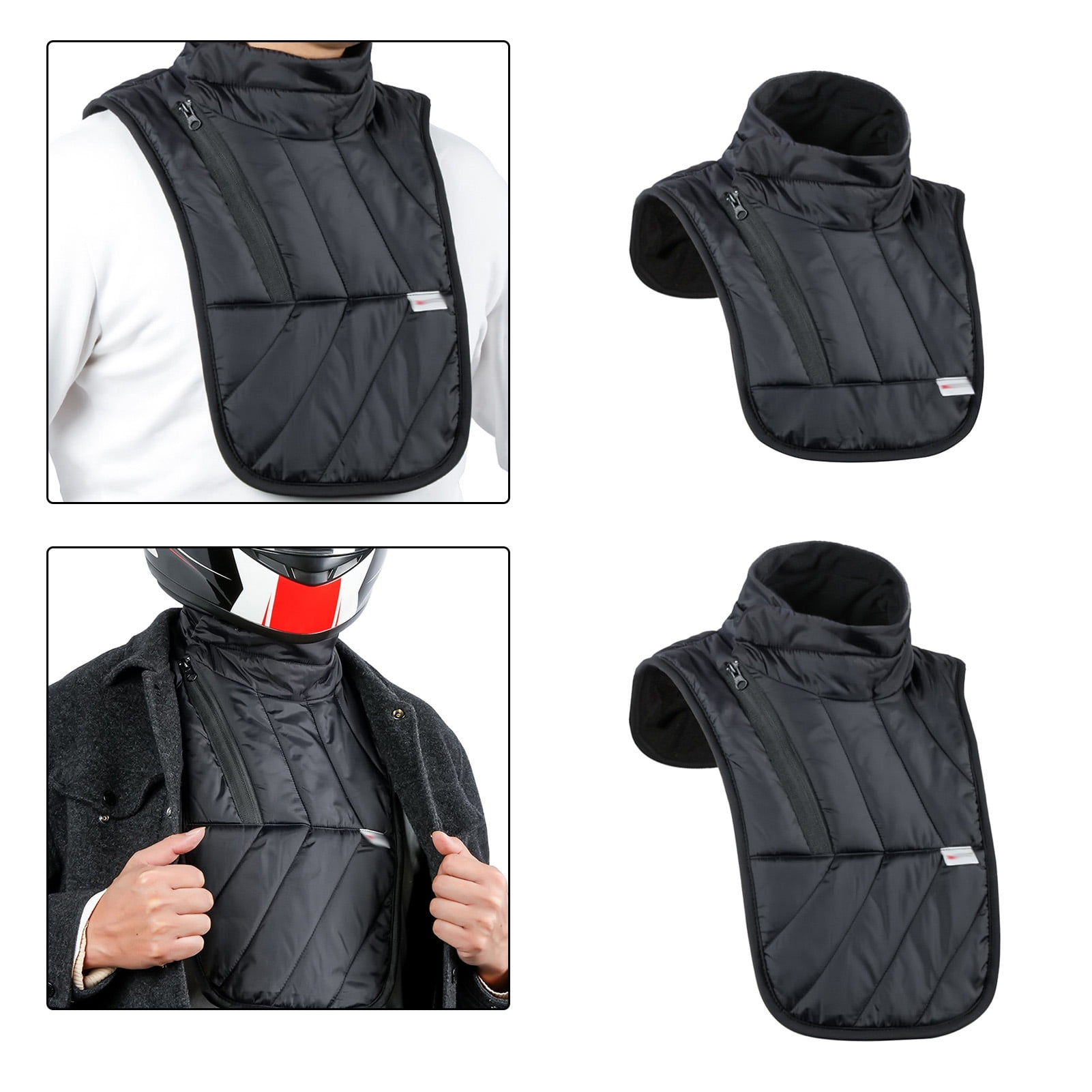 Winter Windproof Waterproof Motorcycle Neck Warmer Fleece Lining Zipper ...