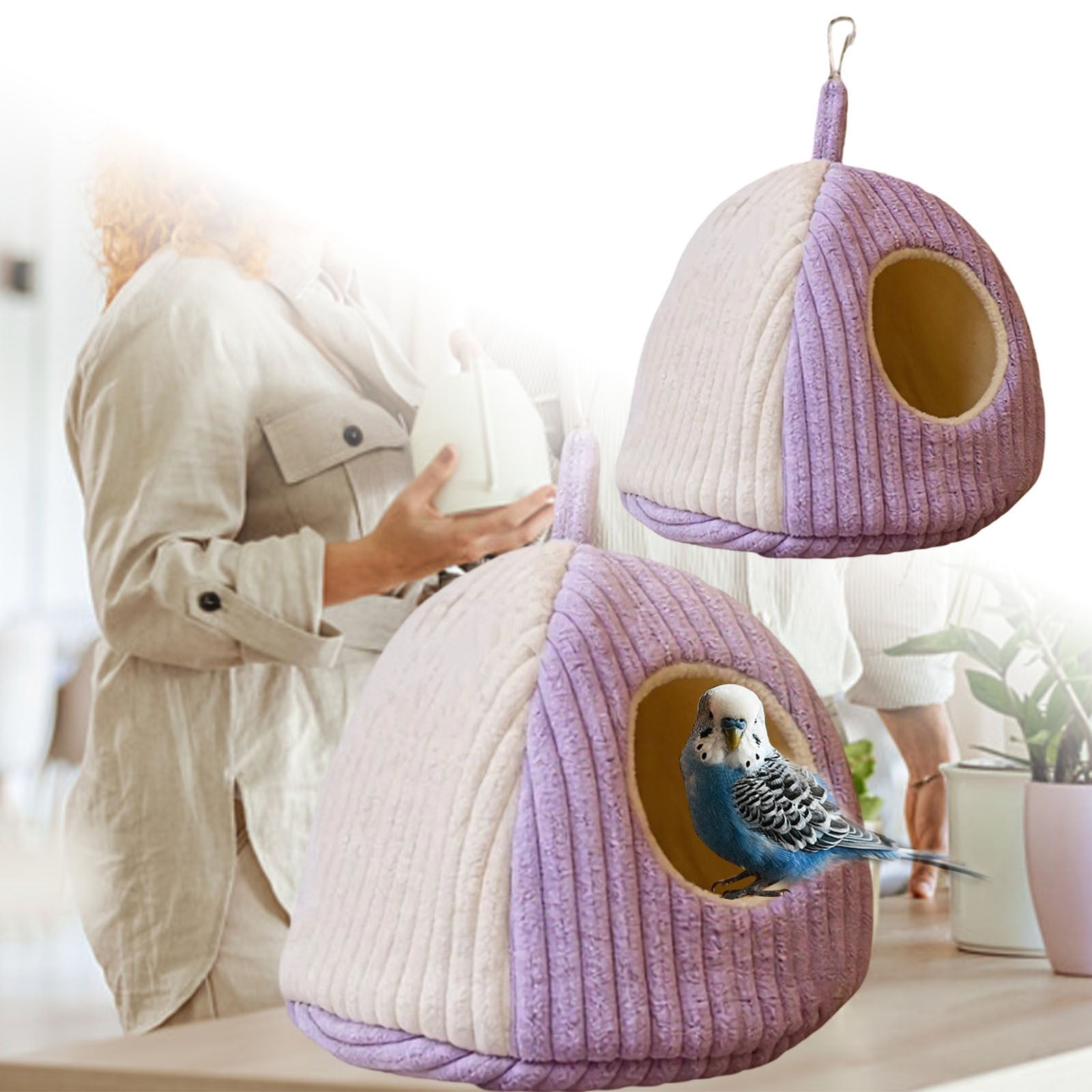 Winter Winterized Cozy Bird Bed for Indoor Use with Versatile Hanging ...