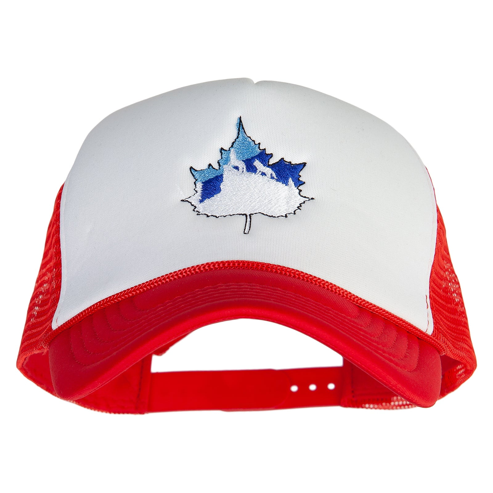 Winter Wolf Embroidered Summer Foam Mesh Trucker Cap - Red White OSFM ...
