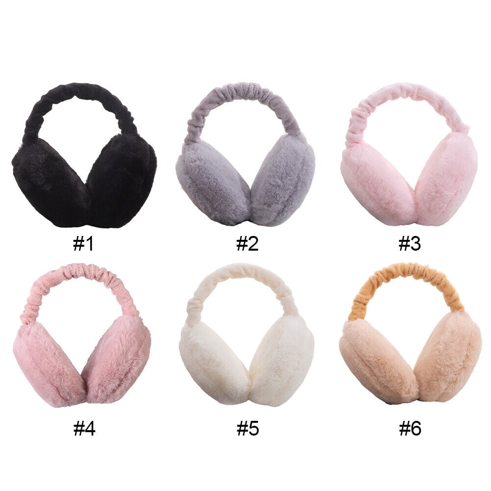 Winter Women Kids Soft Cute Earmuffs Foldable Ladies Girls Earflap ...