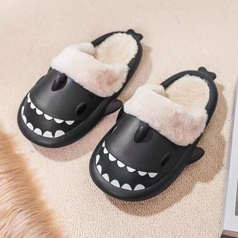 Winter Women Shark Slippers Couple Removable Liner Indoor Warm Cute ...