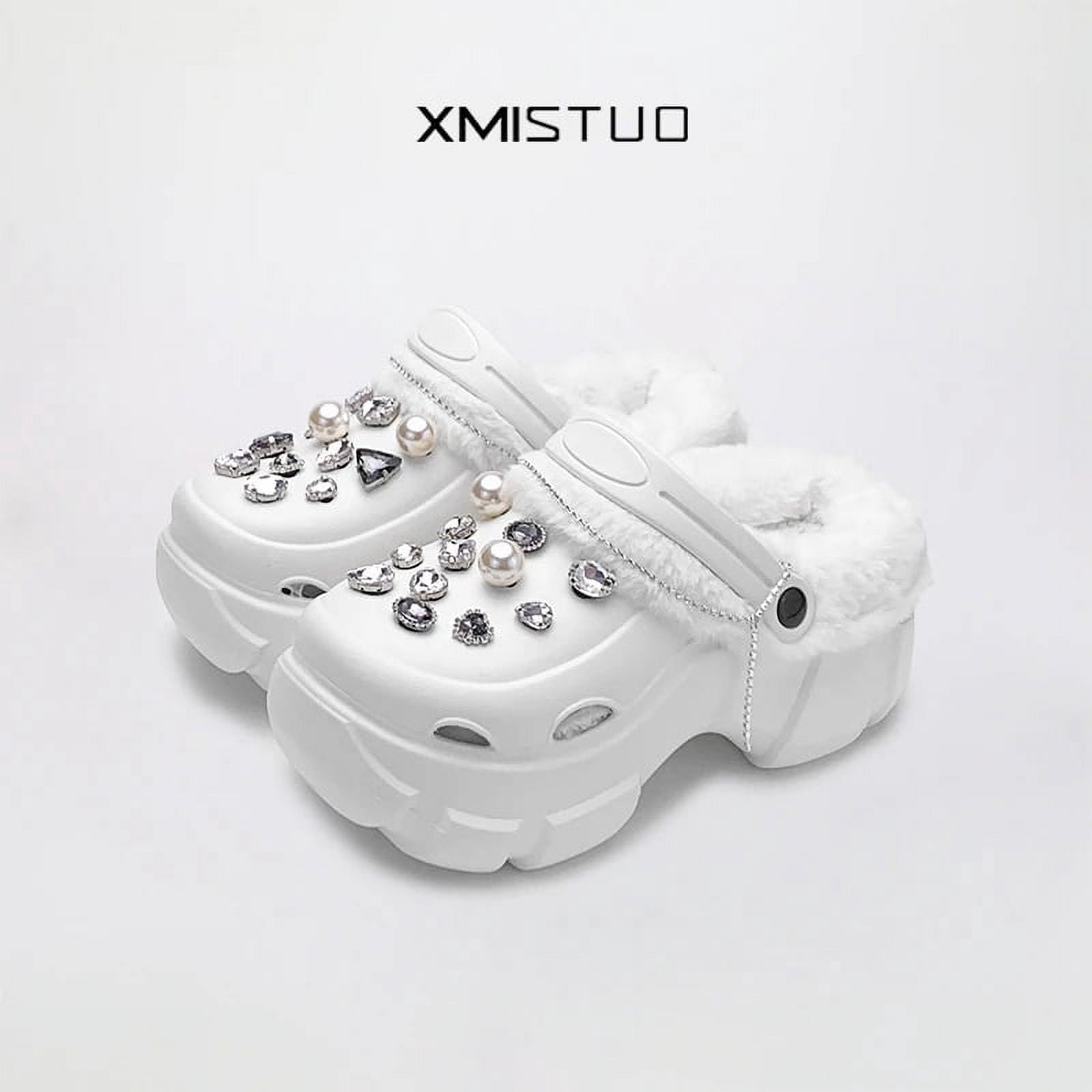 Winter Womens Classic Fur Lined Platform Clogs Slip On Platform Sandals ...