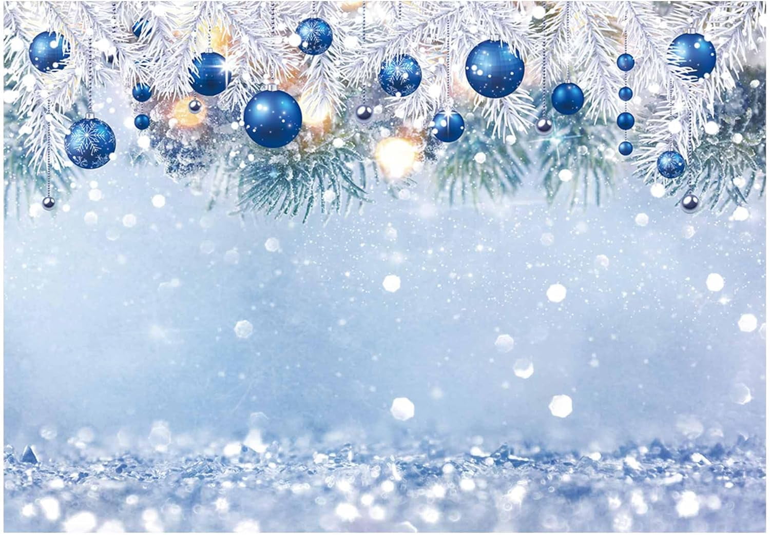 Winter Wonderland Backdrop for Kids Photography Blue Christmas ...