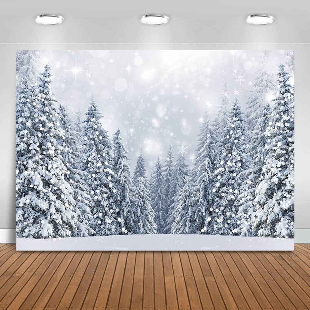 Winter Wonderland Backdrop Winter Snowy Forest Background Frozen Trees ...