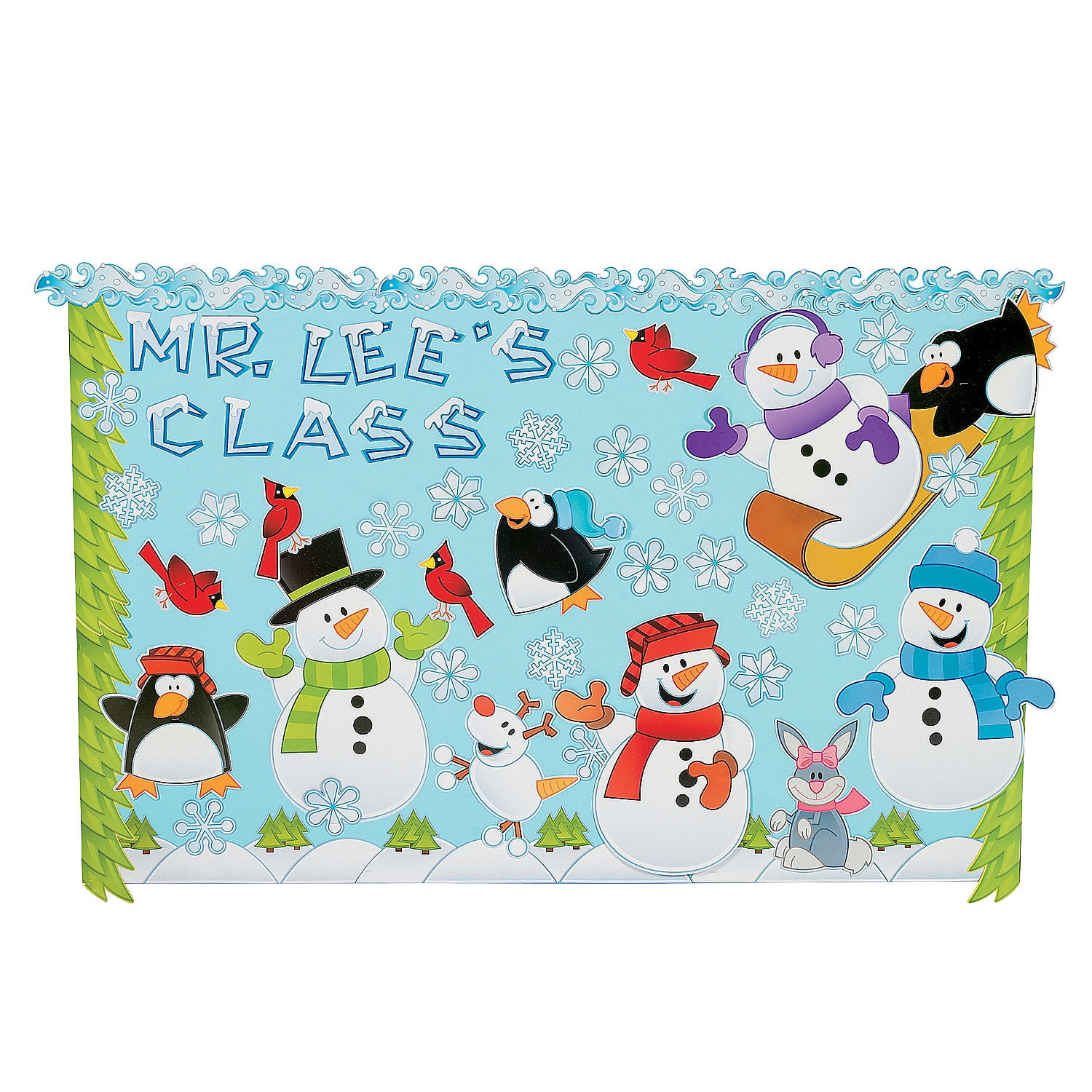 Winter Wonderland Bulletin Board Set, Educational, Christmas, 17 Pieces ...