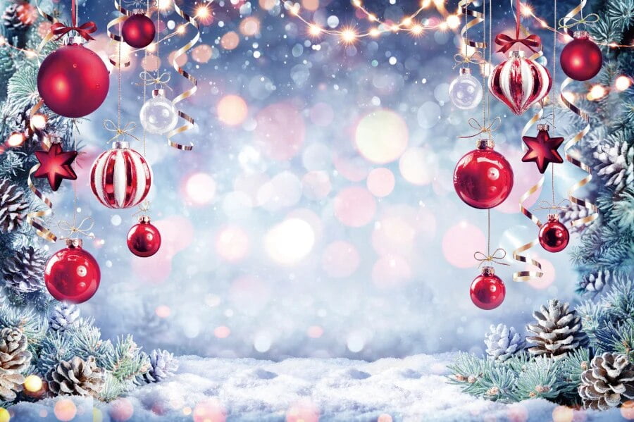 Winter Wonderland Christmas Backdrop Winter Snowflakes Glitter Sparkle ...