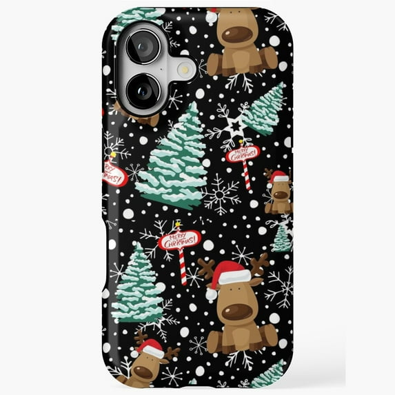 Winter Wonderland North Pole Moose Phone Case 17 16 15 14 13 12 11 Pro ...
