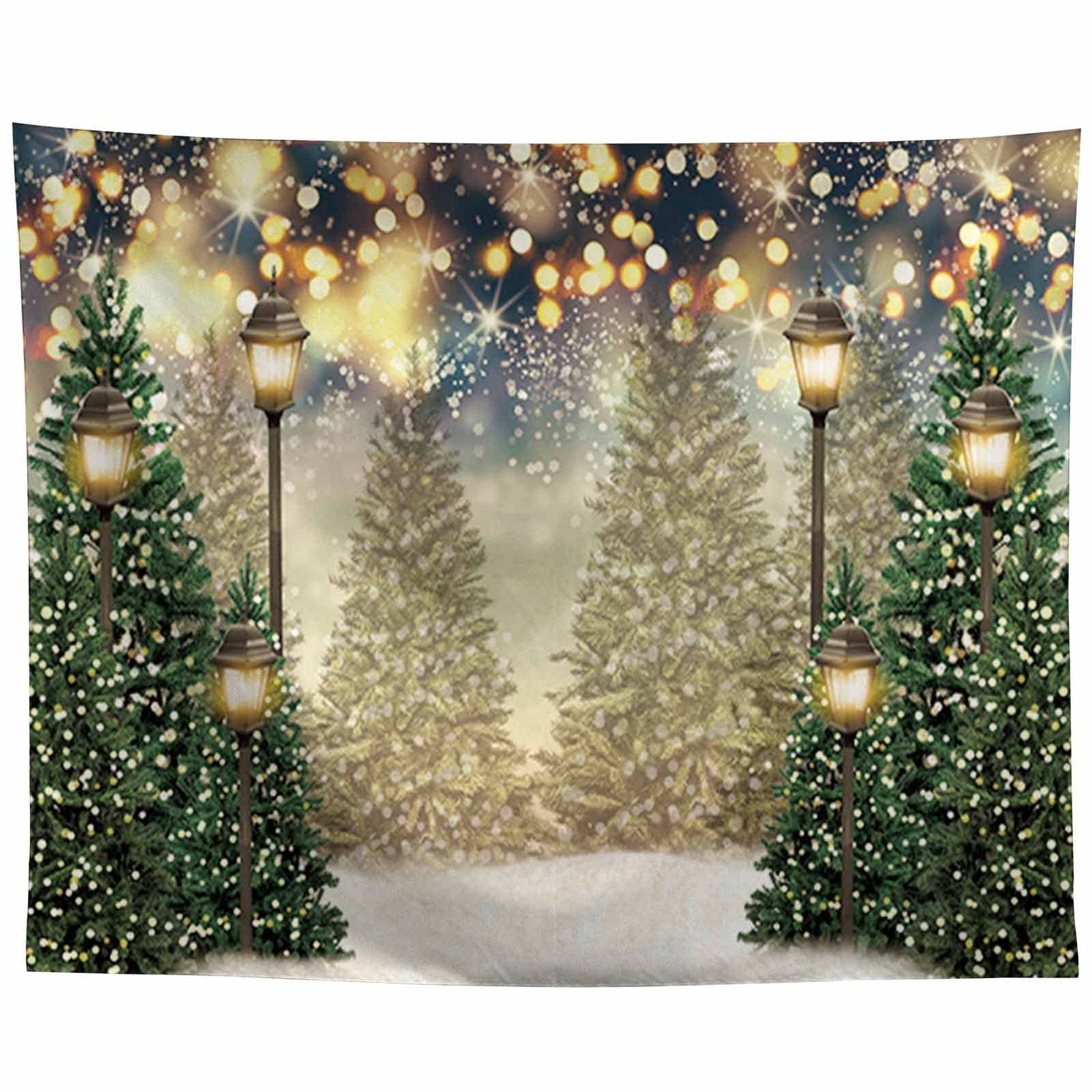 Winter Wonderland Photography Backdrop - 10x8ft Glittering Forest Scene ...