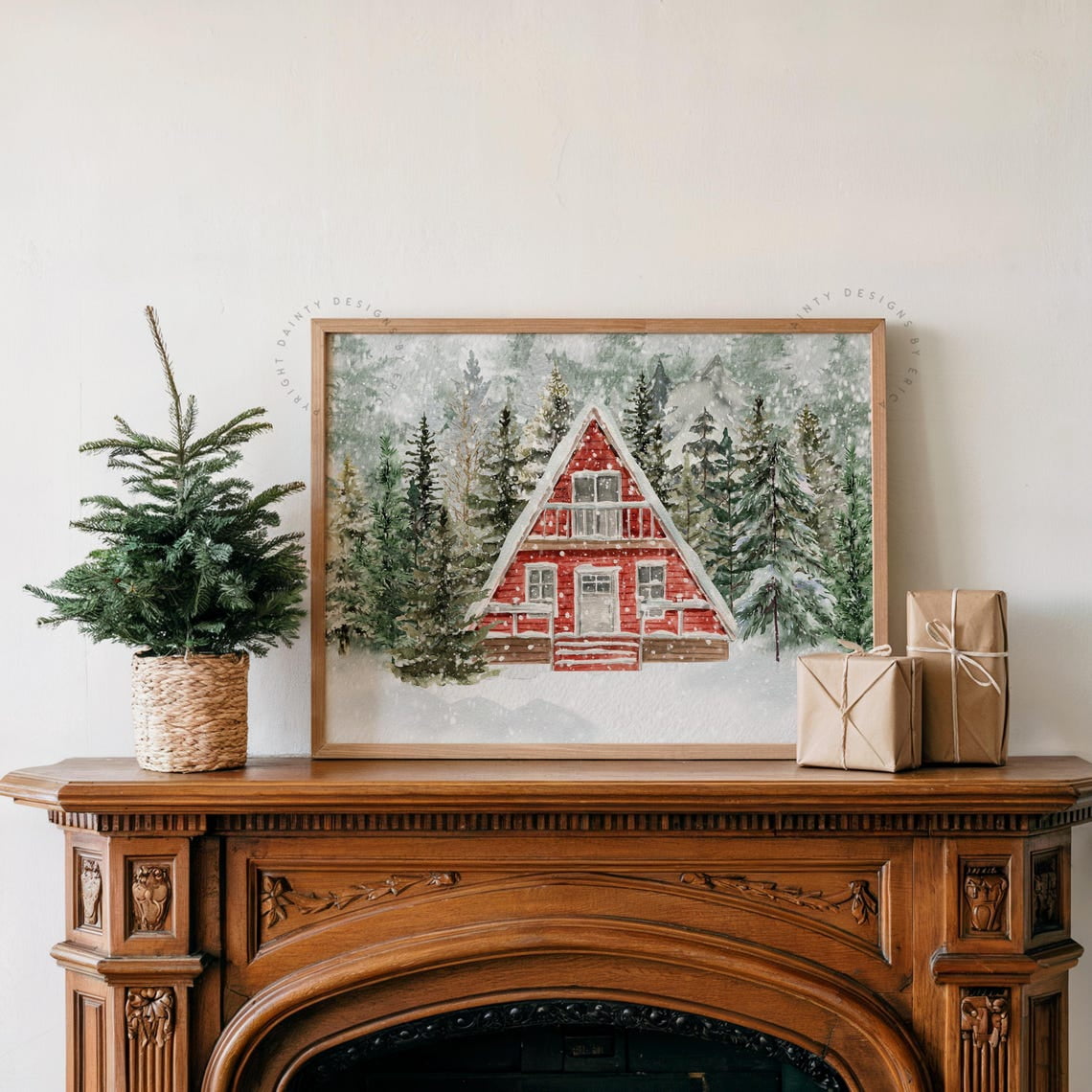 Winter Wonderland Poster, Snowy Farmhouse Winter Holiday Decor, 12x18 ...