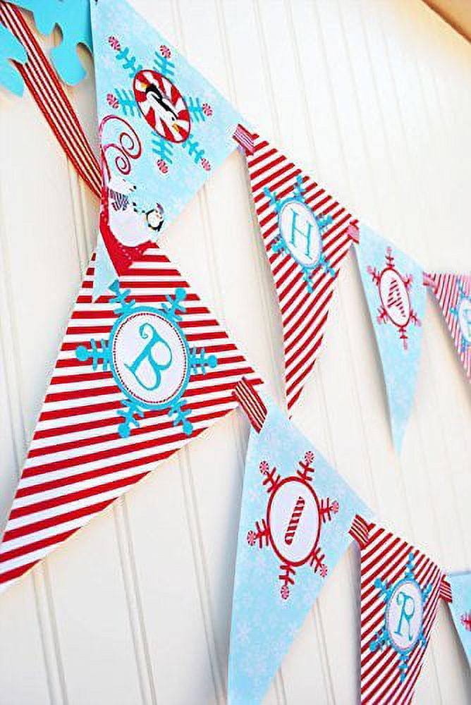 Winter Wonderland Red Happy Birthday Banner Pennant - Walmart.com