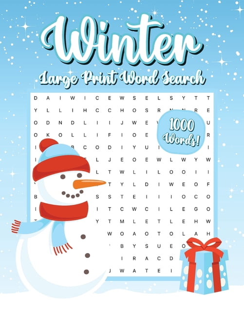 Winter Word Search, 1000 Words, Word Find Puzzle Book: Winter Activity ...