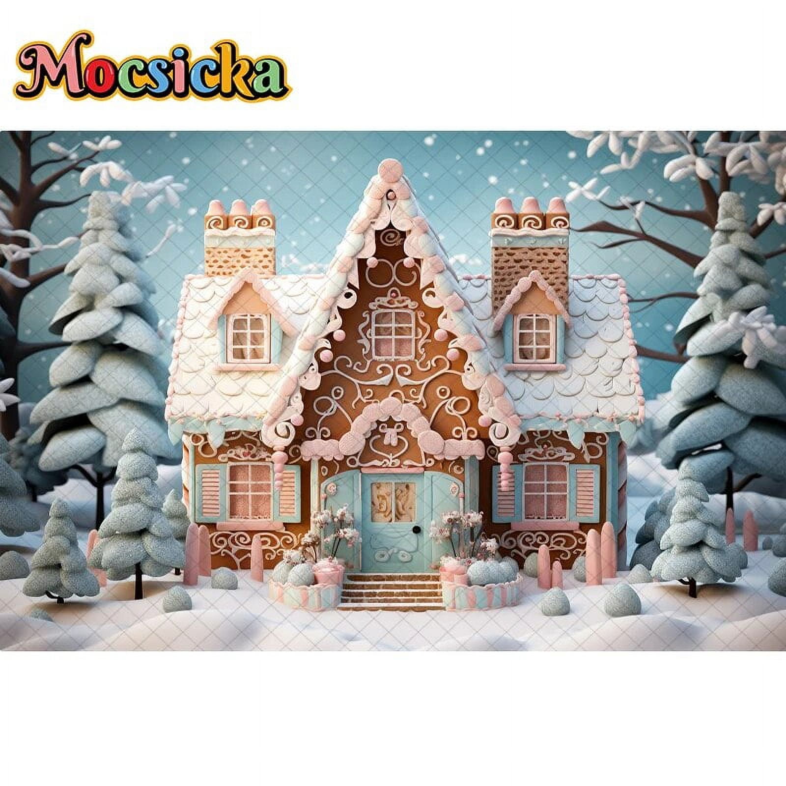 Winter Xmas Gingerbread House Photography Backdrop Kids Portrait Cake ...