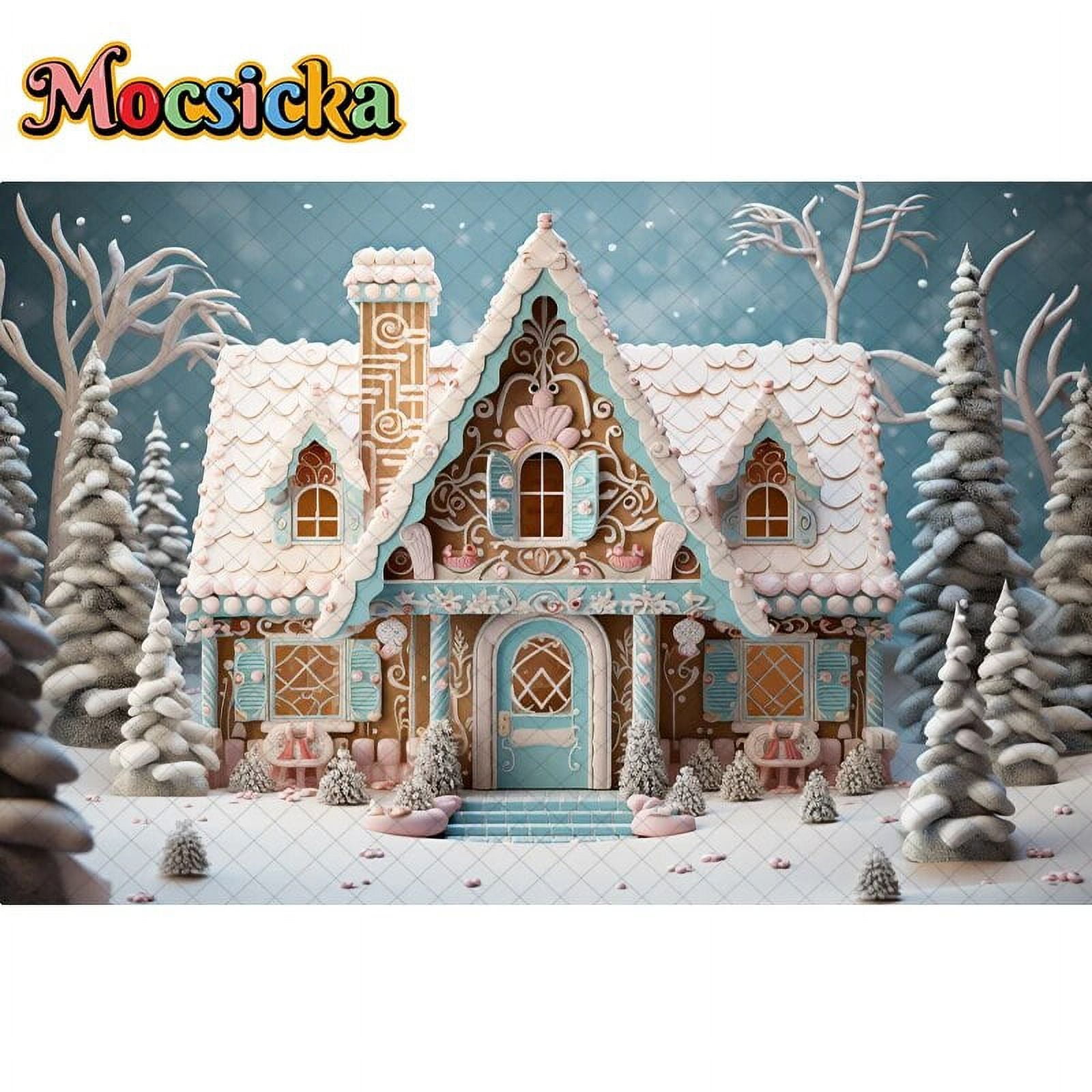 Winter Xmas Gingerbread House Photography Backdrop Kids Portrait Cake ...
