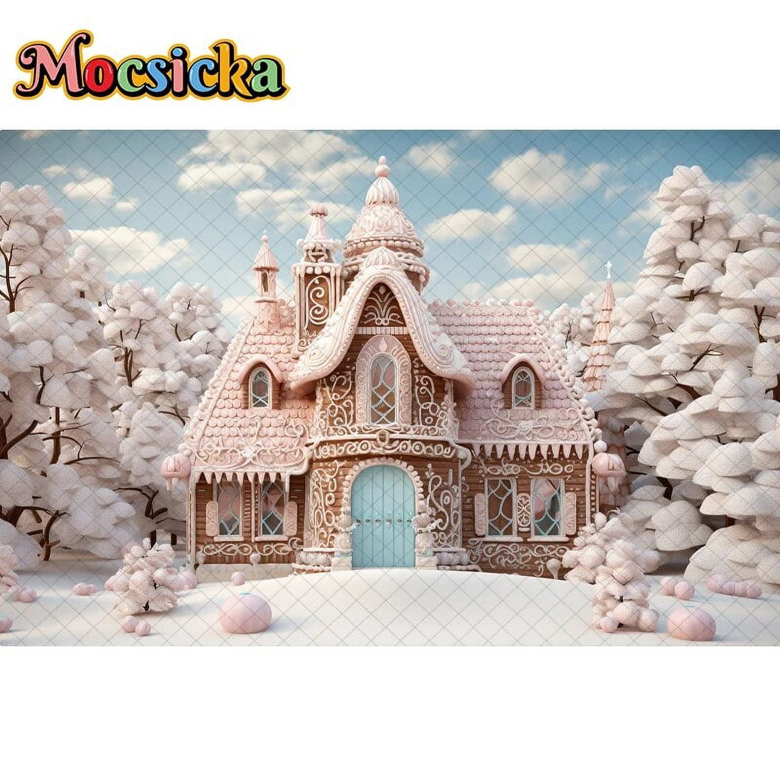 Winter Xmas Gingerbread House Photography Backdrop Kids Portrait Cake ...