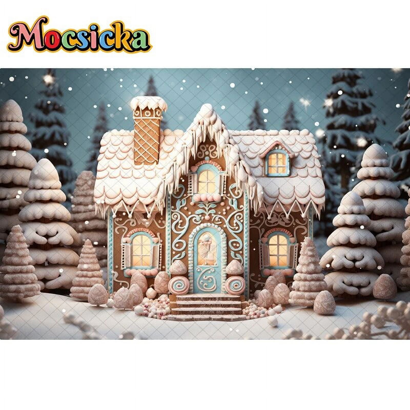 Winter Xmas Gingerbread House Photography Backdrop Kids Portrait Cake ...