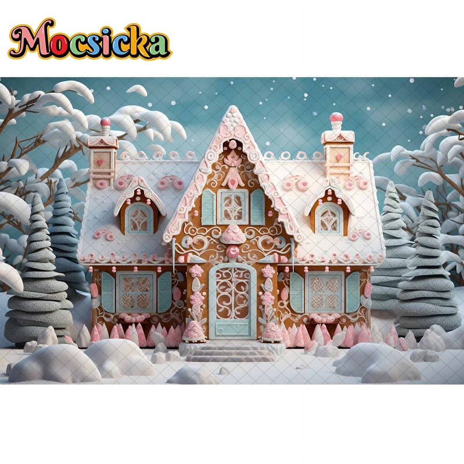 Winter Xmas Gingerbread House Photography Backdrop Kids Portrait Cake ...