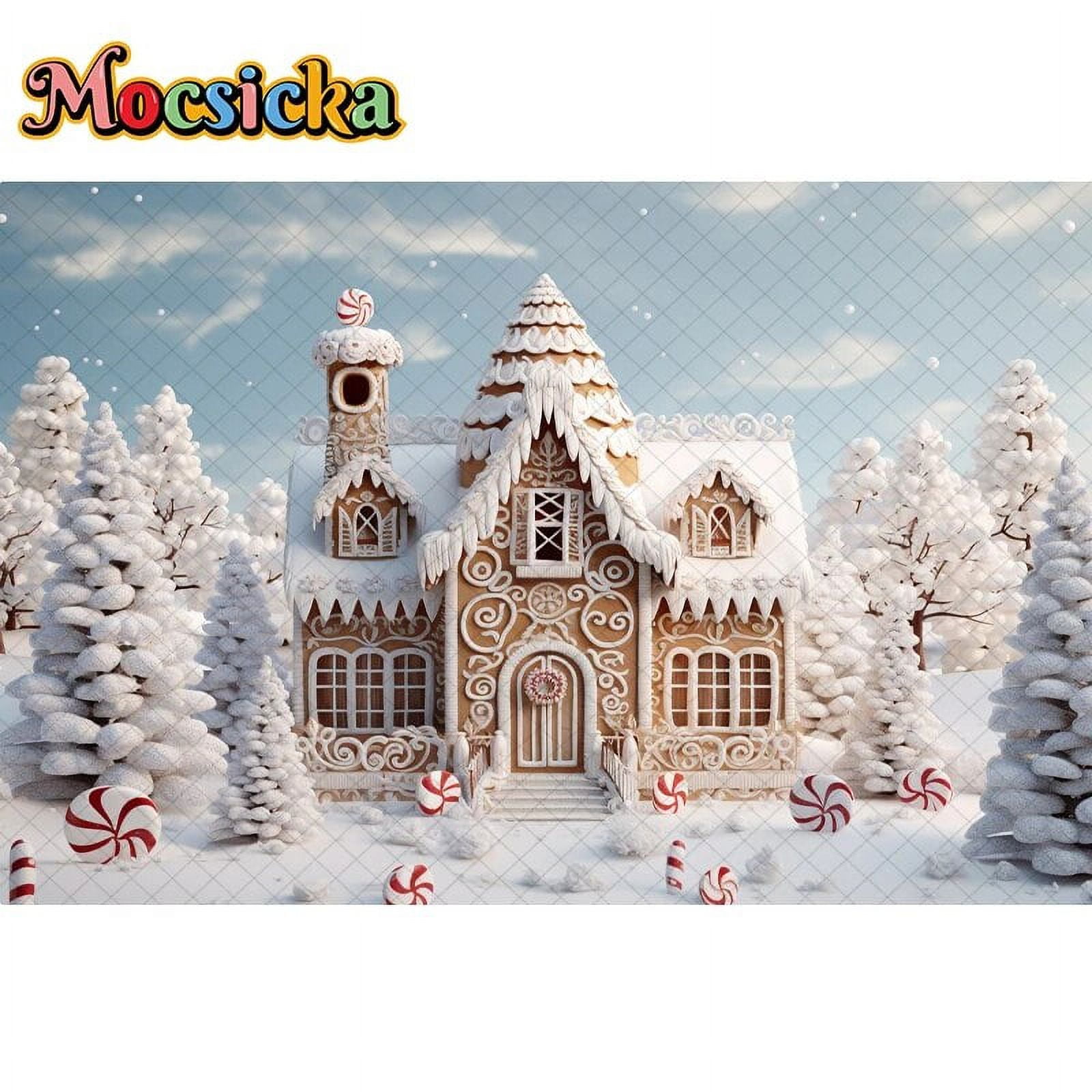 Winter Xmas Gingerbread House Photography Background Kids Family ...